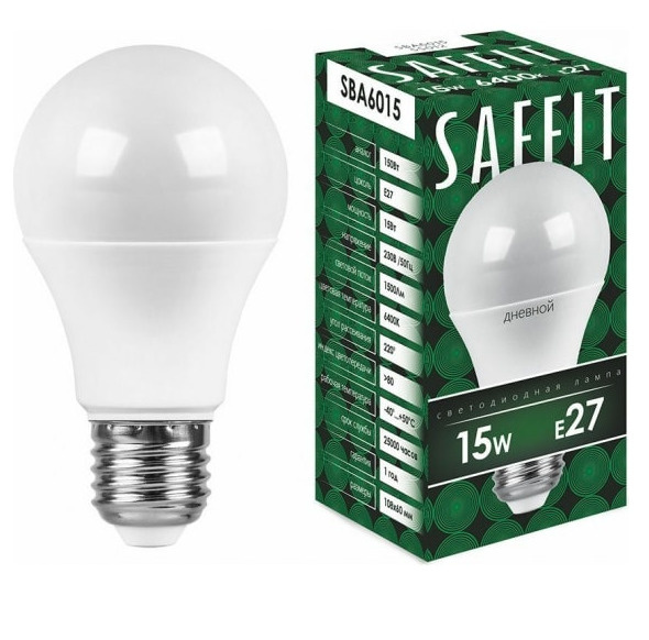 Светодиодная Лампочка Saffit E27 Груша 1500 Лм 4000 К - купить в ...