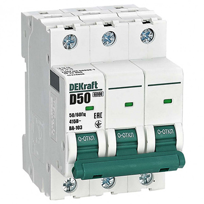 Купить Автомат 3Р 50А D 6кА ВА-103 Schneider Electric по низкой цене в ...
