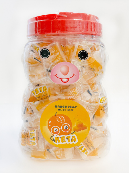 МАНГО желе KETA, конфеты жевательные, в банке медвежонок, 1000 гр ...
