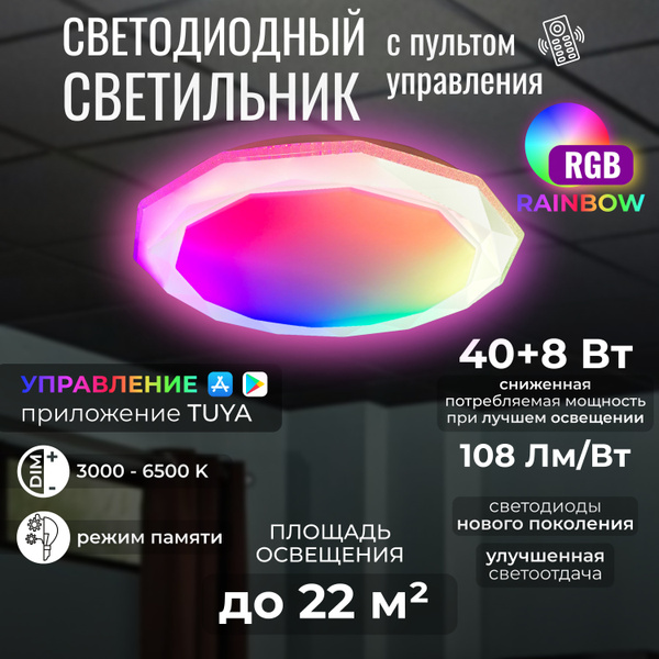 Светильник с пультом SpectorLight 17654S/ Люстра с пультом управления ...