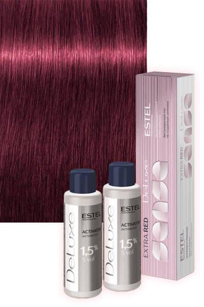 Estel Sense DeLuxe Extra Red 66/56 Темно-русый красно-фиолетовый Полуперманентная крем-краска 60 ...