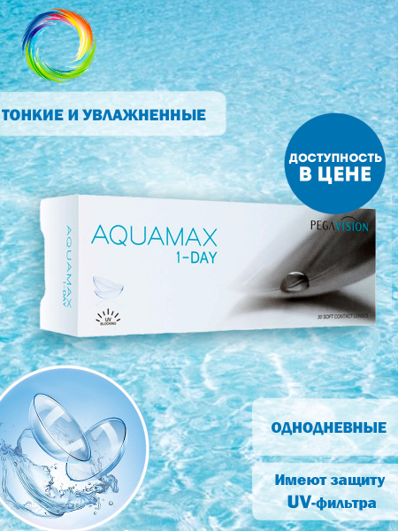 Контактные линзы однодневные PEGAVISION Aquamax 1-Day - купить с ...