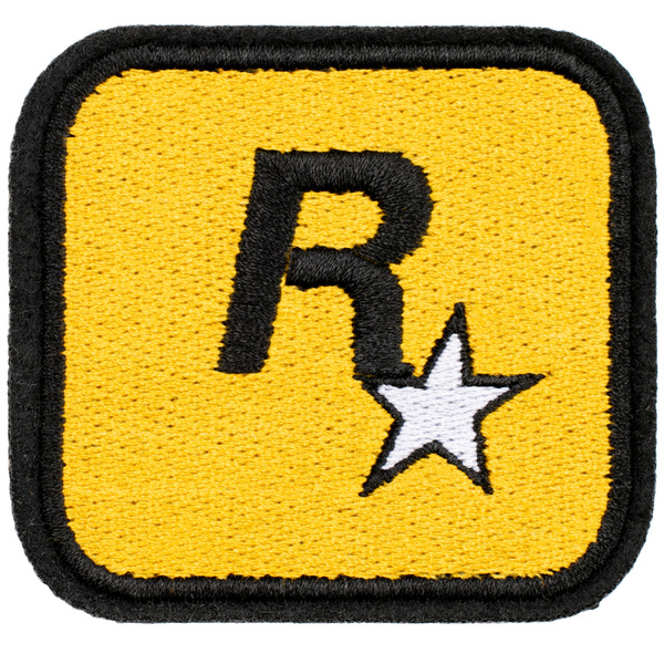 Нашивка, шеврон, патч (patch) Rockstar Games logo, размер 6,3*6,9 см ...