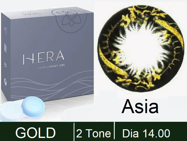 Hera Gold Asia Золотые линзы -5.00 / 14.0 / 8.6, 2 штуки (линзы ...