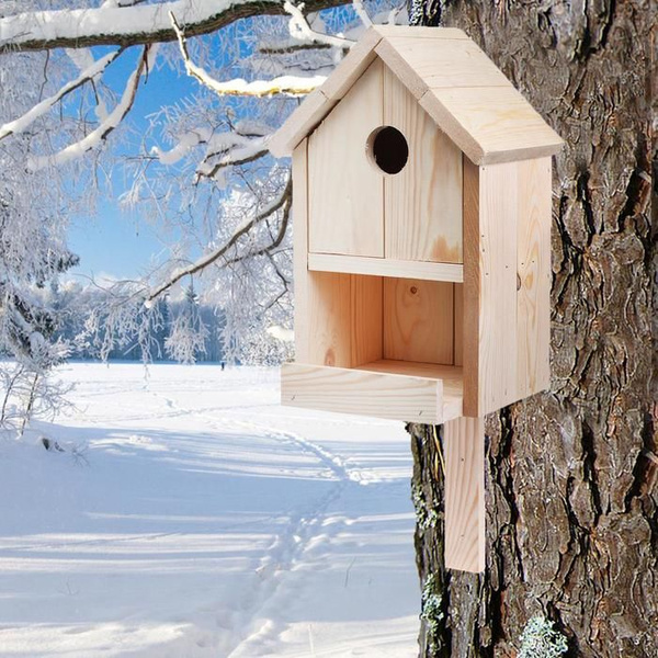 Скворечник, 20 x 25 x 39 см, с кормушкой для птиц - купить с доставкой по выгодным ценам в ...