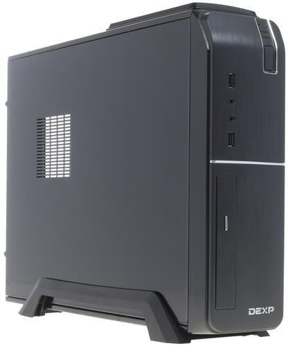 Компьютерный корпус DEXP DC-Slim (DC-Slim-bl) черный - Slim, Micro-ATX, Mini-ITX, USB 2.0 Type-A ...