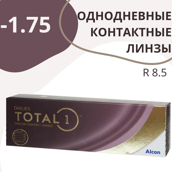 Alcon Контактные линзы, -1.75, 8.5, 1 день - купить с доставкой по ...