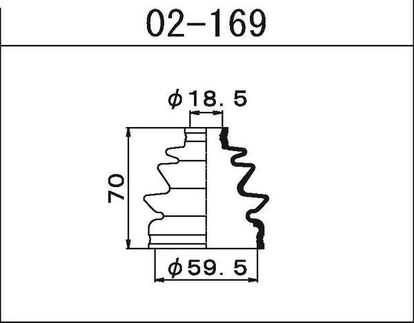 Пыльник шруса Maruichi 02-169 - MARUICHI RUBBER арт. 02-169 - купить по ...