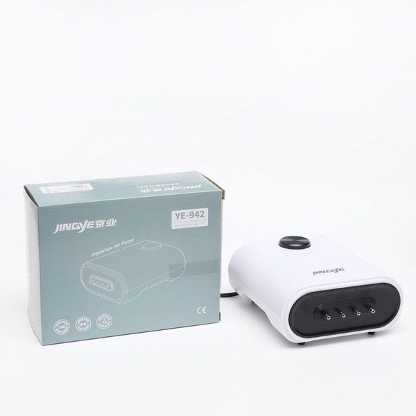 Компрессор воздушный JINGYE YE-942, бесшумный, регулируемый, 4 x 4 л/мин, 12 Вт - купить с ...