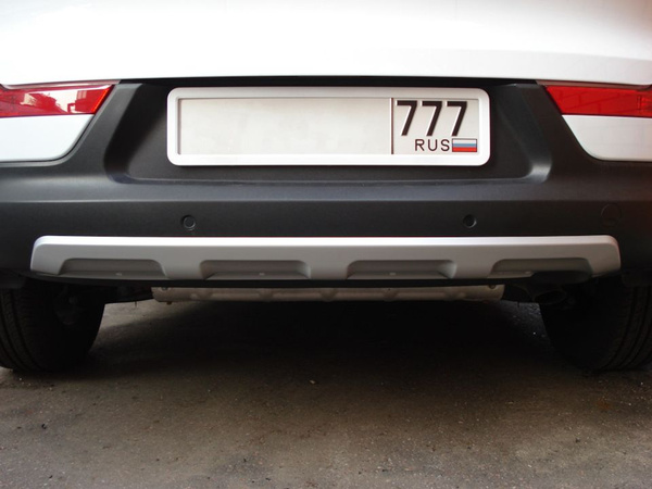 Защита заднего бампера ( накладка декоративная под металл) для Киа ...