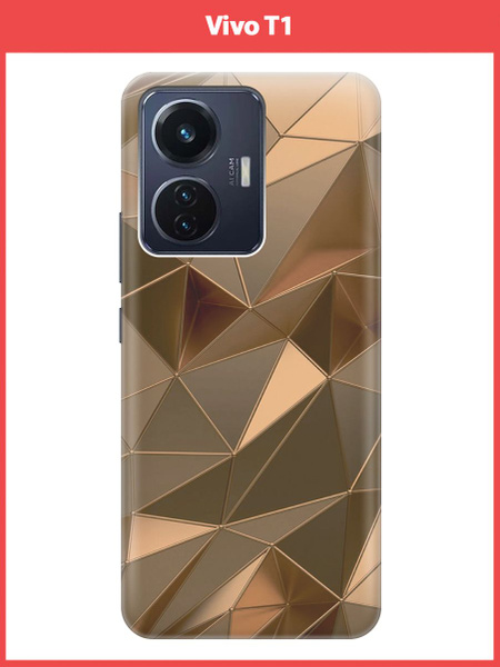 Чехол на Vivo T1 (для Виво Т1) силикон с рисунком "Бронзовая фигура ...