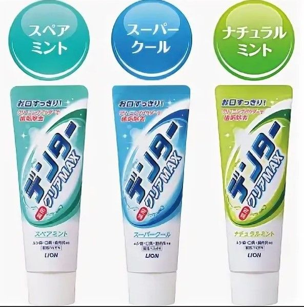 LION Набор зубных паст с микропудрой Dentor Clear Max 140 г * 3шт ...