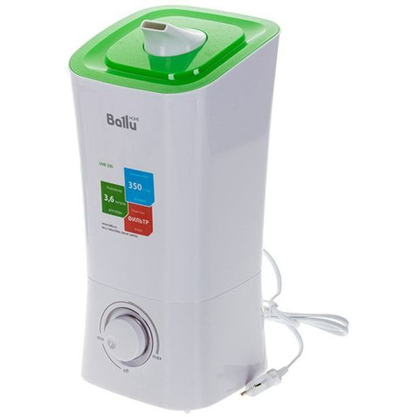Увлажнитель воздуха Ballu UHB-200, зеленый, белый - купить с доставкой по выгодным ценам в ...