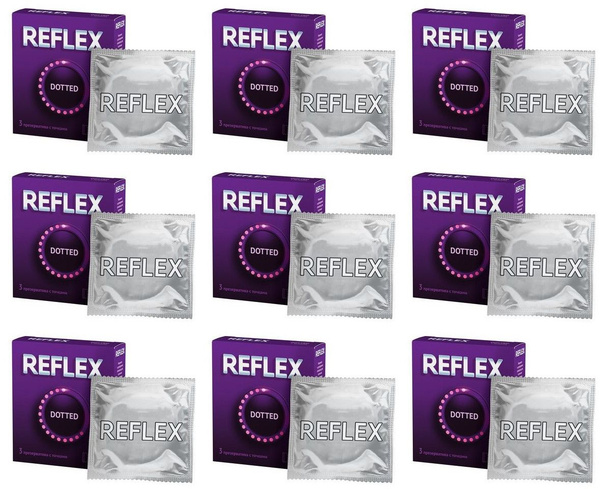Reflex Презервативы №3 Dotted, в смазке, 9 упаковкок - купить с ...