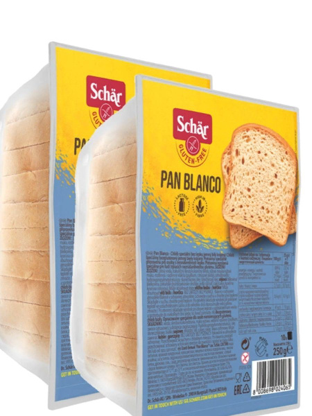 Хлеб белый "Pan Blanco", 2шт.*250гр. Без глютена. - купить с доставкой ...