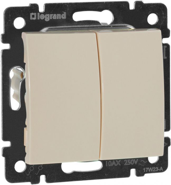 Проходной выключатель Legrand, клавиш 1 шт, монтаж Скрытый - купить с ...