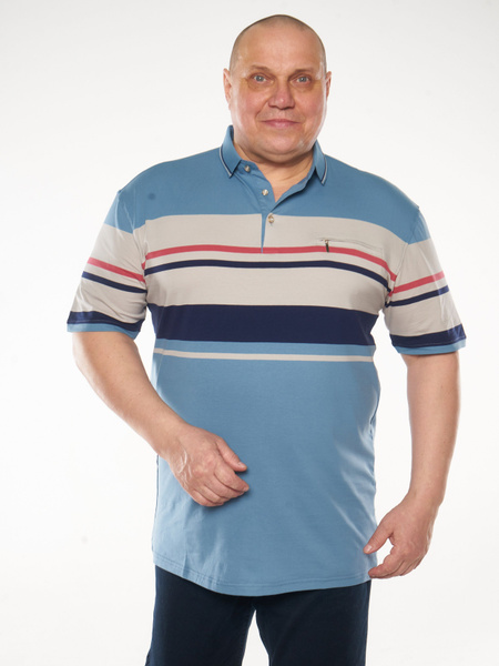 Поло SAINGE, размер 60, цвет светло-синий, 100% Хлопок - купить по ...