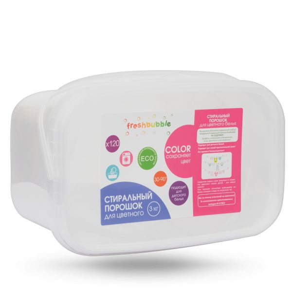 FRESHBUBBLE Levrana Порошок для стирки цветного белья, 3 кг - купить с доставкой по выгодным ...
