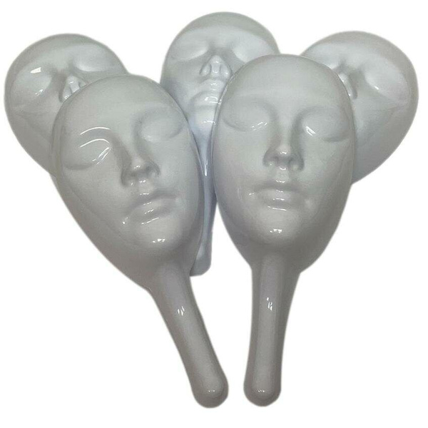 Маски для мафии 5 шт. "Классика" для игры в Мафию, белые, пластик ...