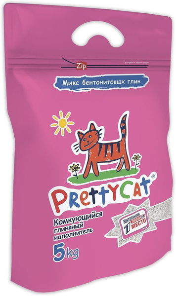 PrettyCat наполнитель комкующийся для кошачьих туалетов "Euro Mix" 5кг ...
