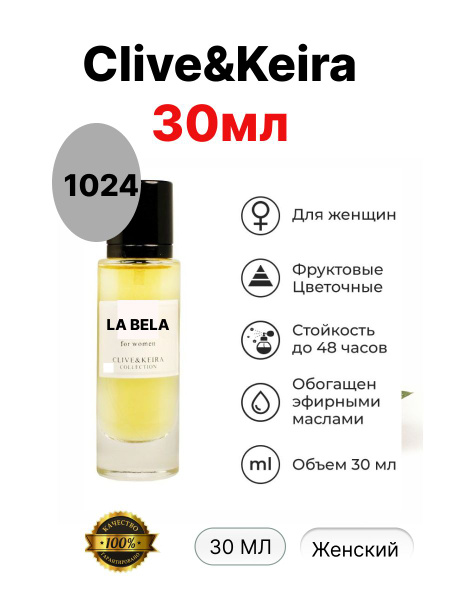 Clive&Keira Вода парфюмерная 1024 30 мл купить на OZON по низкой цене ...