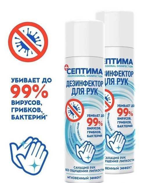 СЕПТИМА Спрей-антисептик, 250 мл, 6 шт купить на OZON по низкой цене ...