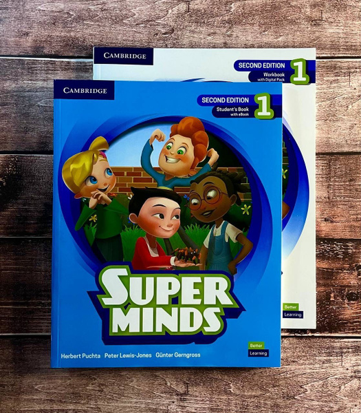 Super Minds 1 (Second Edition) (Полный комплект) учебник+рабочая тетрадь и онлайн код. - купить ...