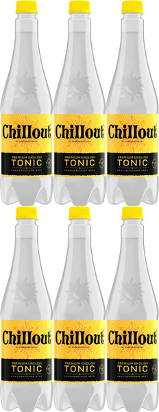 Газированный напиток Chillоut Premium English Tonic 0,9 л, комплект: 6 ...