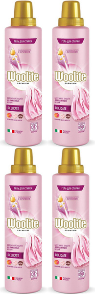 Гель Woolite Premium Delicate для стирки деликатных тканей, комплект: 4 ...