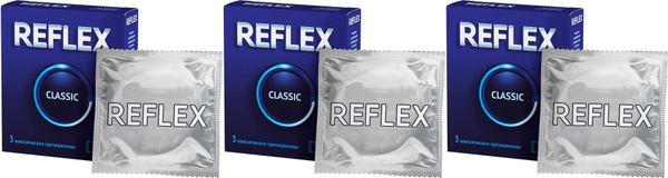 Презервативы Reflex Classic, комплект: 3 упаковки по 3 шт - купить с ...