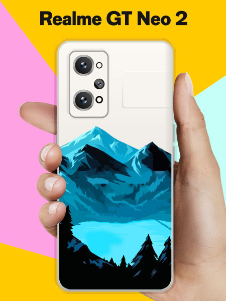 Силиконовый чехол Горное Озеро на Realme GT Neo 2 / для Реалми ДжиТи ...