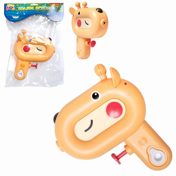 Водяной пистолет детский 185 мл "Наше Лето" Bondibon игрушечное оружие водный бластер, желтый ...