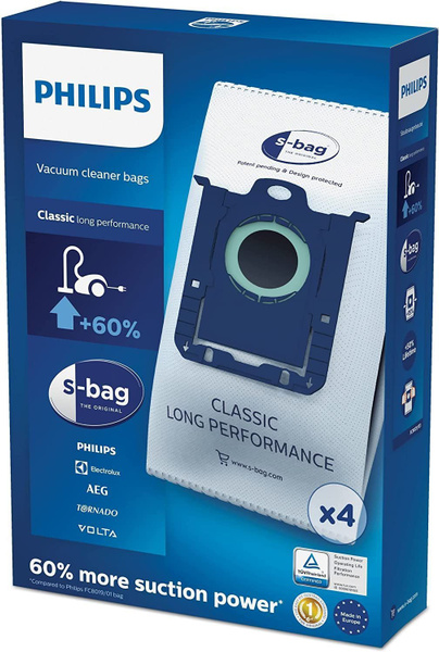 Philips FC8021/03 Мешки для пылесоса S-Bag, белые, 4 шт. купить на OZON ...