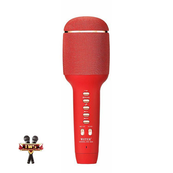 WSTER Микрофон WS-900, красный купить на OZON по низкой цене (1005809700)