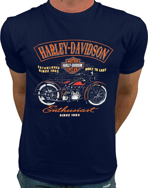 Футболка Harley-Davidson, размер 56, цвет темно-лазурный, 棉花 - купить ...