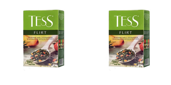 Tess Чай зеленый Flirt листовой 100 г 2 уп купить с доставкой по