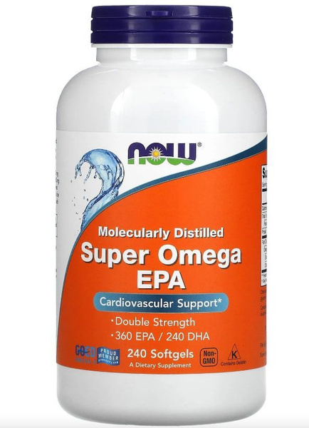 Омега 3, omega 3, Now Foods Super Omega EPA, 240 капсул купить на OZON ...