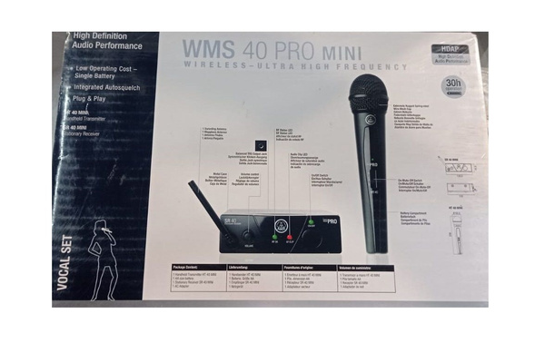 Вокальная радиосистема AKG WMS40 PRO Mini Vocal Set - US45A с 1 ручным ...