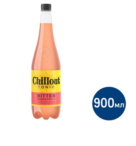 Напиток Chillout Bitter Tonic Грейпфрут сильногазированный, 900мл, 6 шт ...