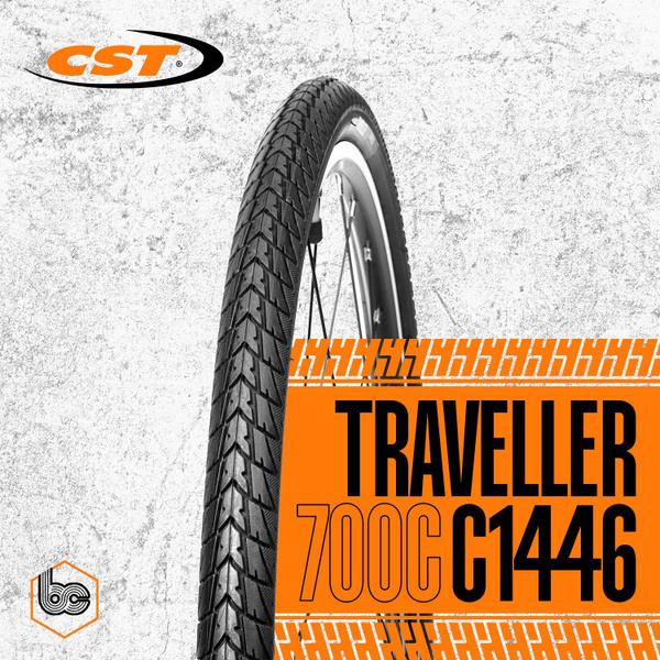 Покрышка для шоссейного велосипеда CST TRAVELLER C1446 700x40С, 27 TPI ...