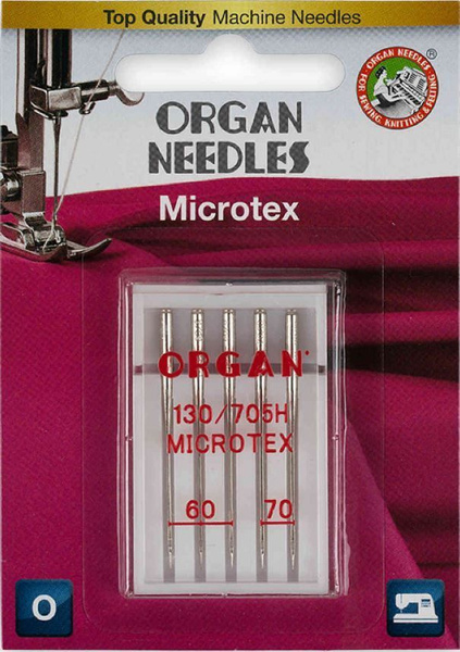 Иглы ORGAN микротекс №60-70, 5 игл для бытовых швейных машин - купить с доставкой по выгодным ...