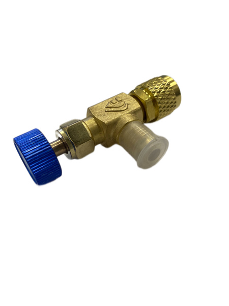 Вентиль с нажимом на ниппель FC-34A (HC-1222) гайка 1/4"(R410), штуцер ...