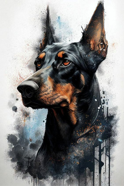 Термонаклейка на все виды и любой цвет одежды (DTF) Доберман, Собака купить на OZON по низкой ...