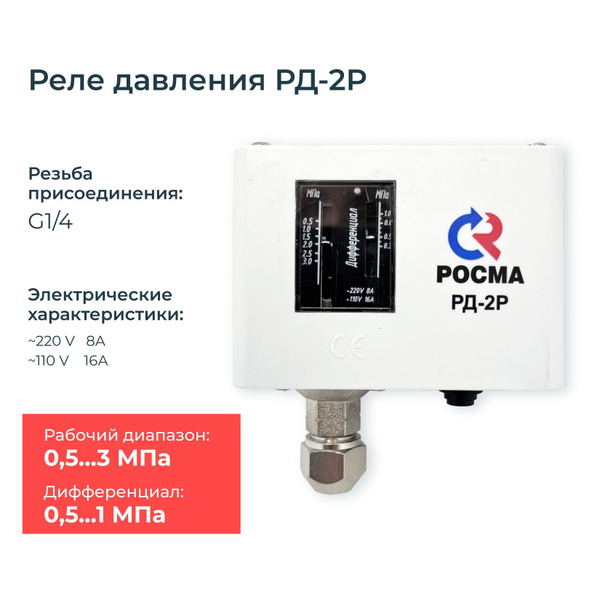 Комплектующие для садовых насосов РОСМА РД-2Р._зеркальный, rd-2r-3MPA ...