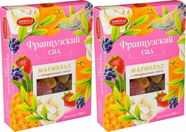 Азовская кондитерская фабрика Мармелад Французский Сад, с натуральным ...