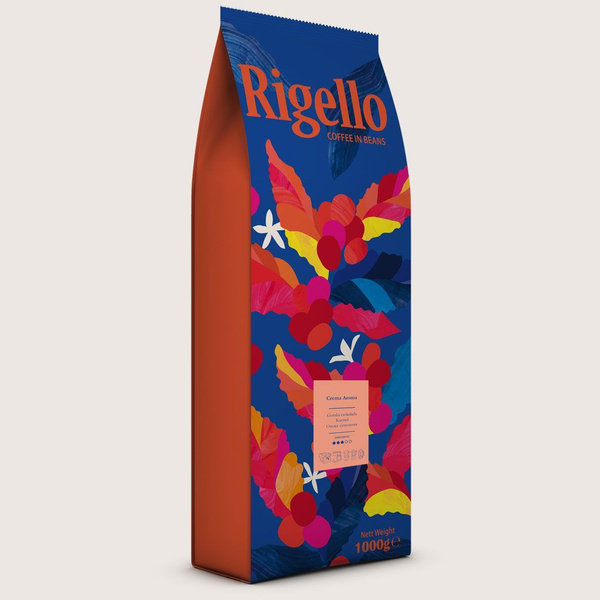 Кофе зерно Rigello Crema Aroma 1кг, Польша купить на OZON по низкой ...