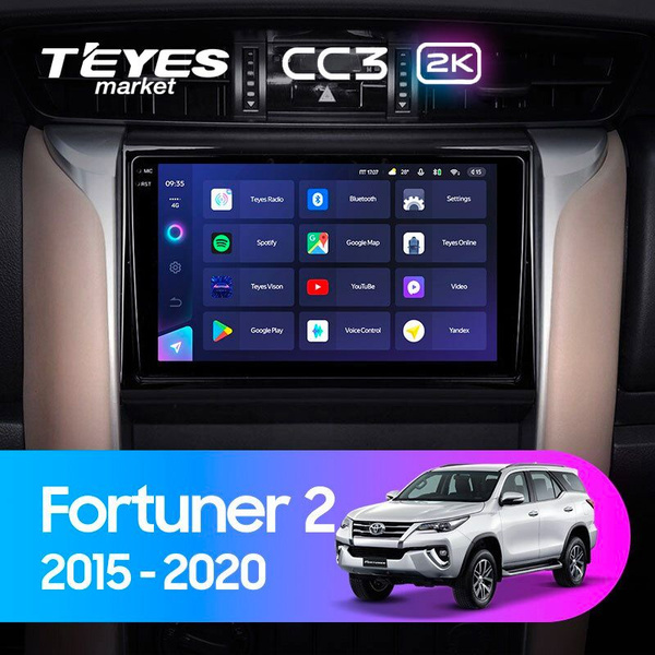 TEYES Магнитола CC3 2K 4 Gb 9.5" для Toyota Fortuner 2 2015-2018 32 GbШтатное место - купить в ...