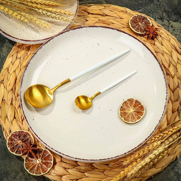 Вопросы и ответы о Daniks Тарелка обеденная керамическая, 26 см, White Fusion – OZON (1416993022)