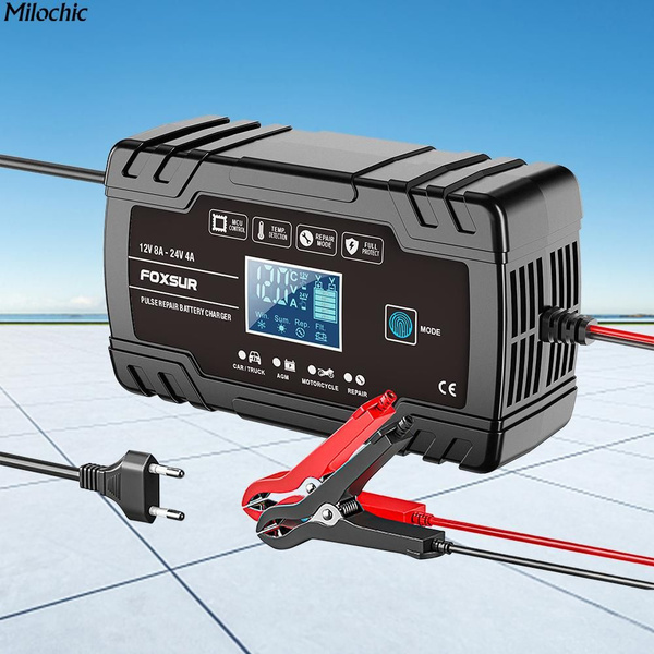 Зарядное устройство FOXSUR black industrial style 12V 24V AGM, зарядное ...