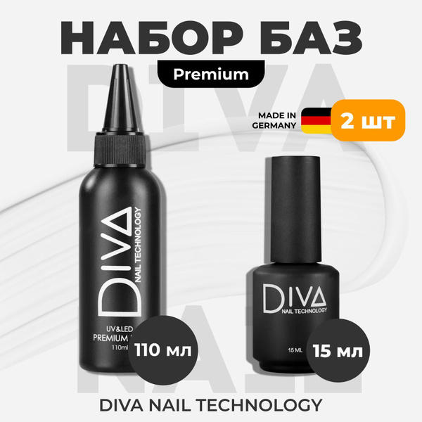 Diva Nail Technology База для наращивания Premium подложка для ногтей ...
